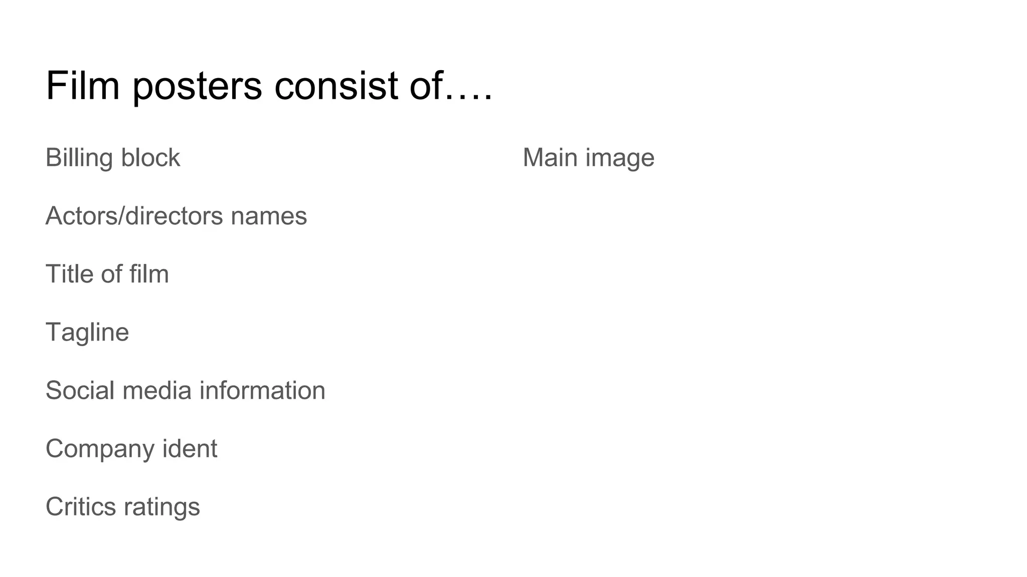 Conventions of a film poster | PPTX