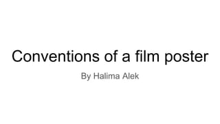 Conventions of a film poster | PPT
