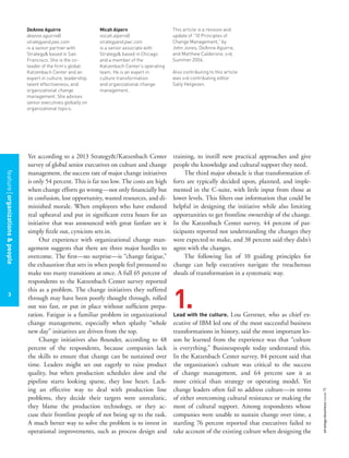 10 Principles of Leading Change Management | PDF