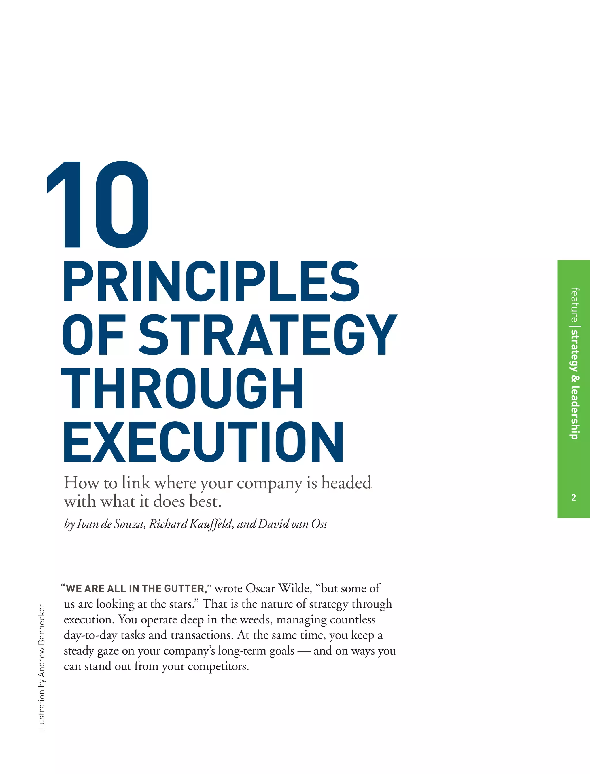10 Principles of Strategy through Execution | PDF