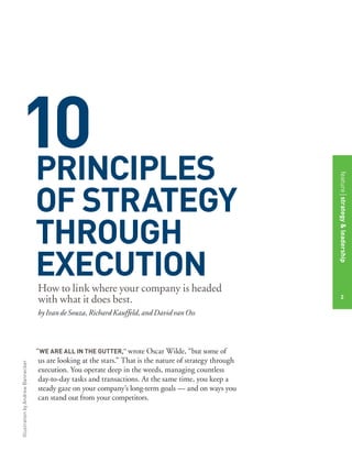 10 Principles of Strategy through Execution | PDF