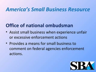 SBA Resources | PPT