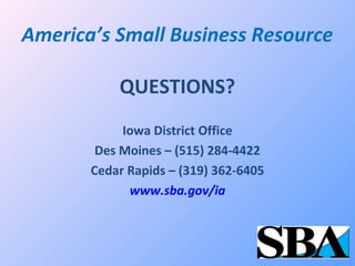SBA Resources | PPT