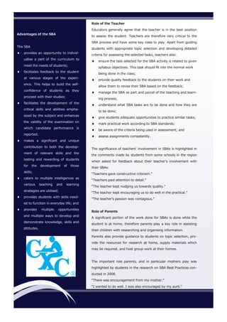 SBA at a glance | PDF | Education industry | Industries