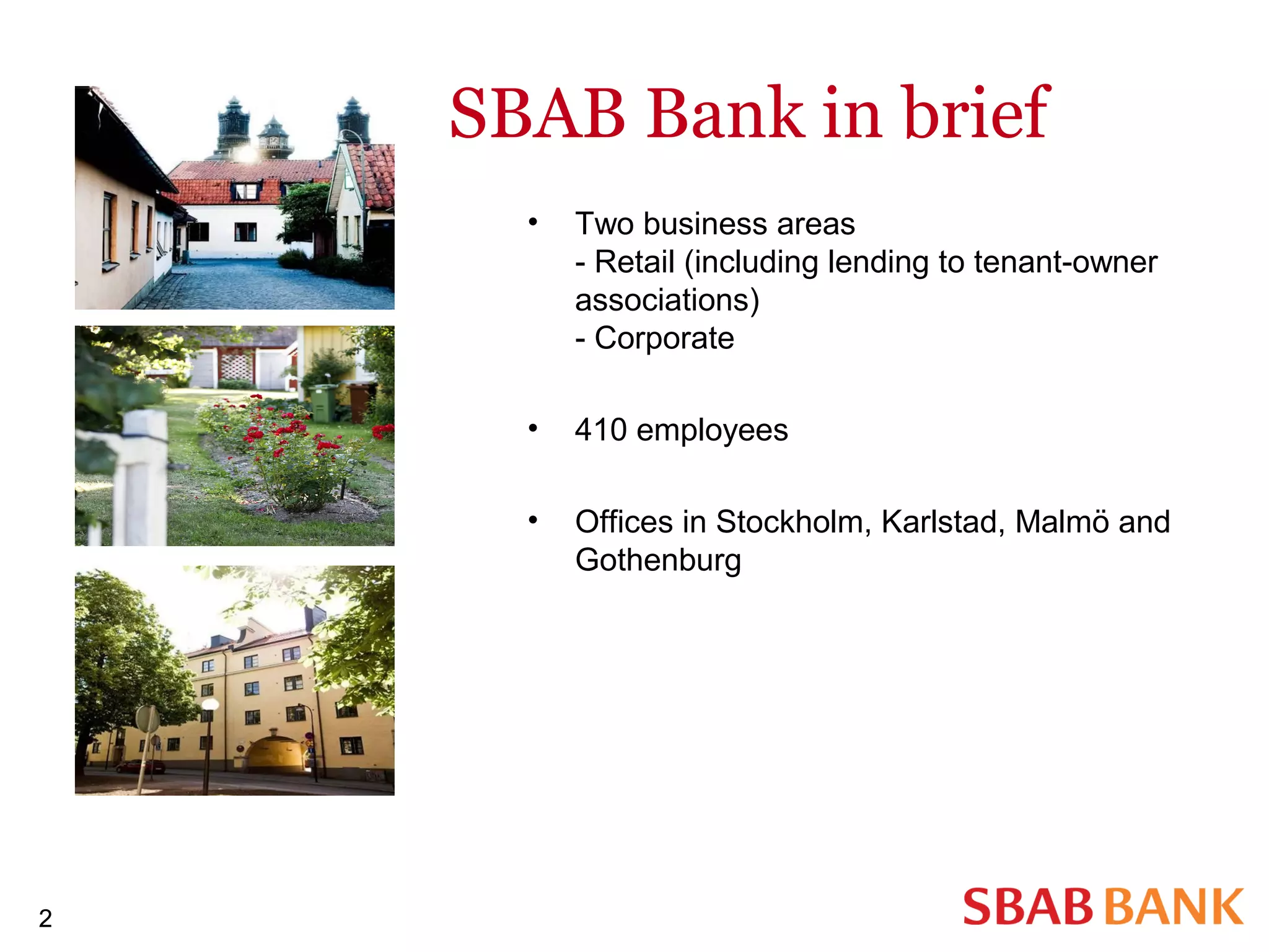 Sbab Bank corporate presentation | PPT | Business Banking & Finance ...