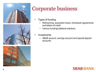 Sbab Bank corporate presentation | PPT | Business Banking & Finance ...