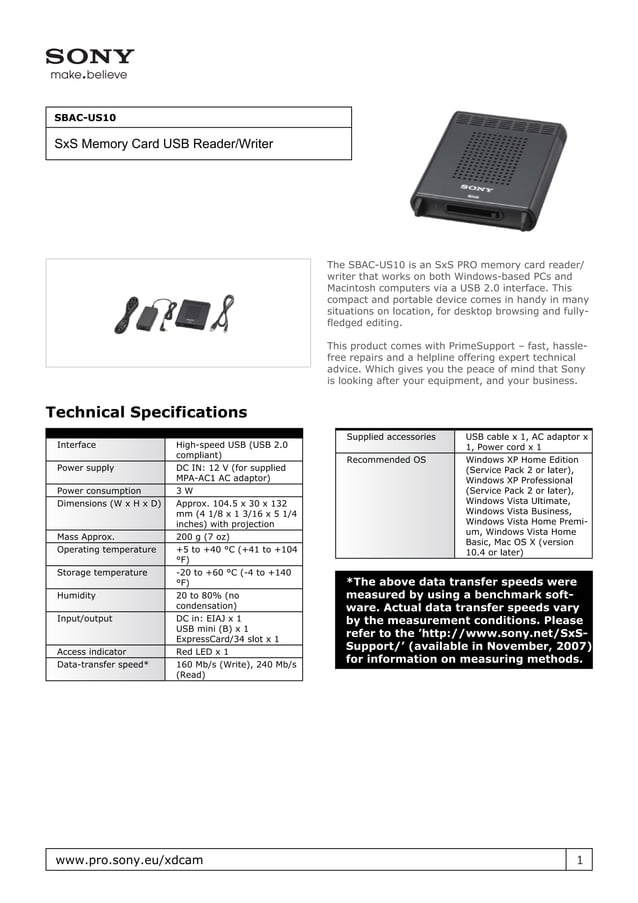 Sony SBAC-US10 | PDF | Computer Peripherals | Computing