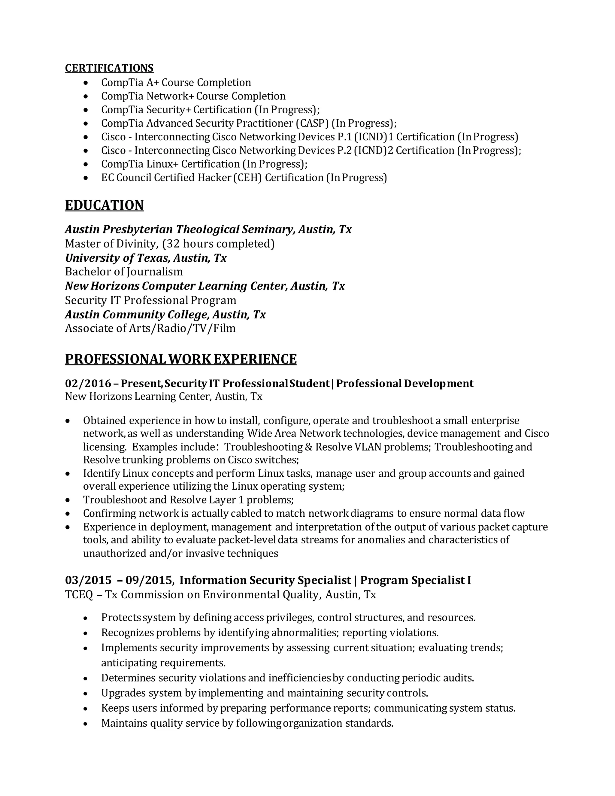 S bailey resume | PDF