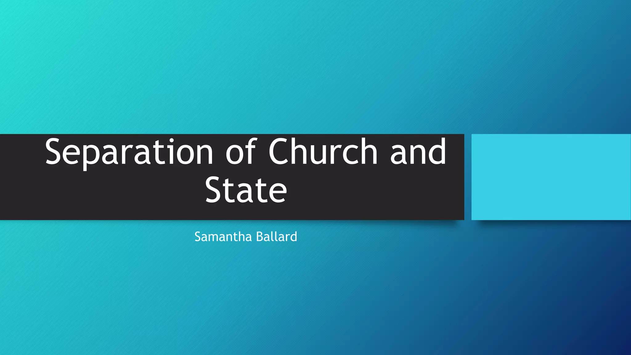 Separation of Church and State | PPTX