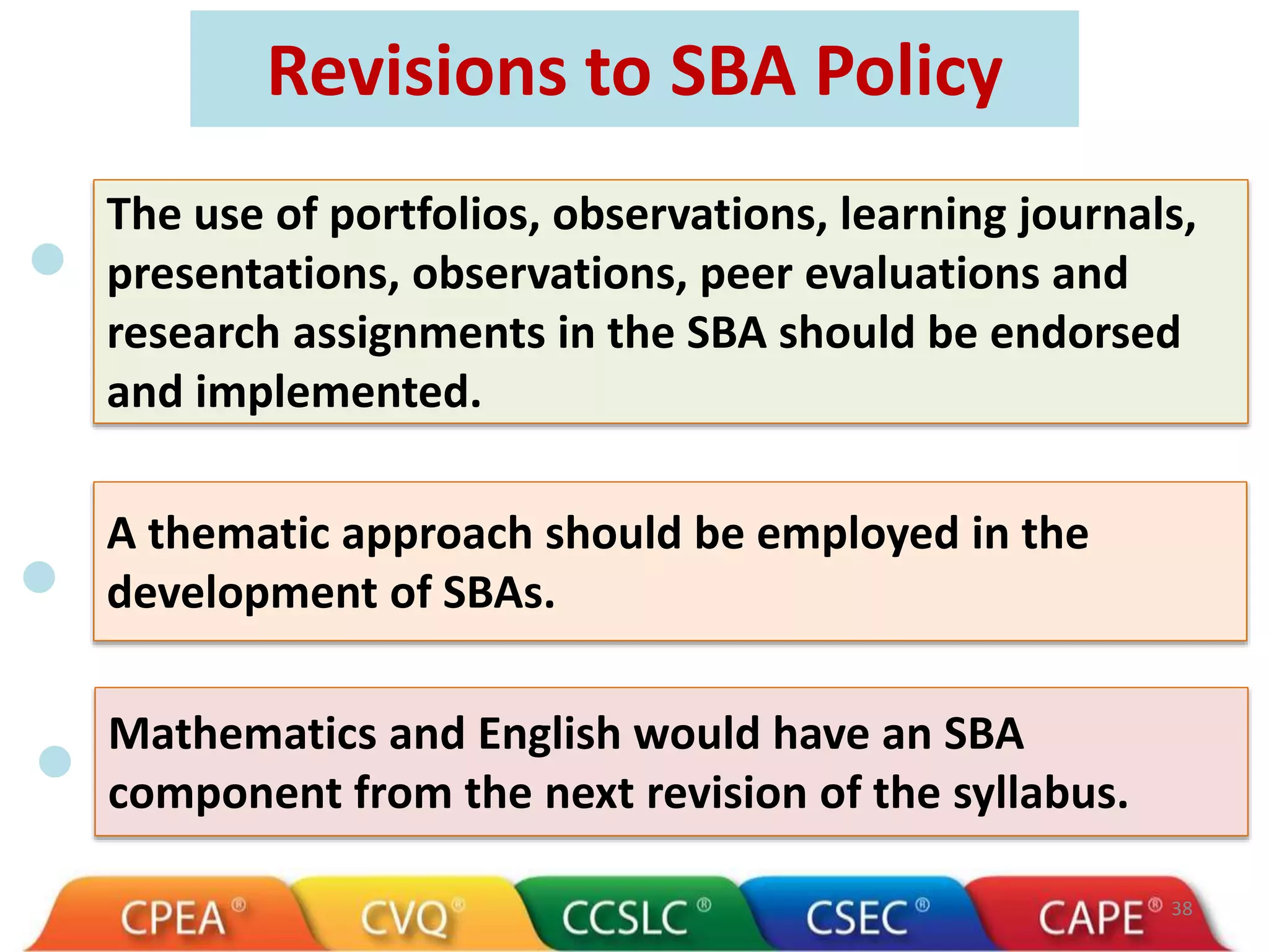 CXC SBA Presentation at the UWI Conference 2015 | PPTX