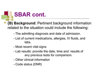 SBAR, Tech4Learning, Healthcare Educators Central California, | PPT