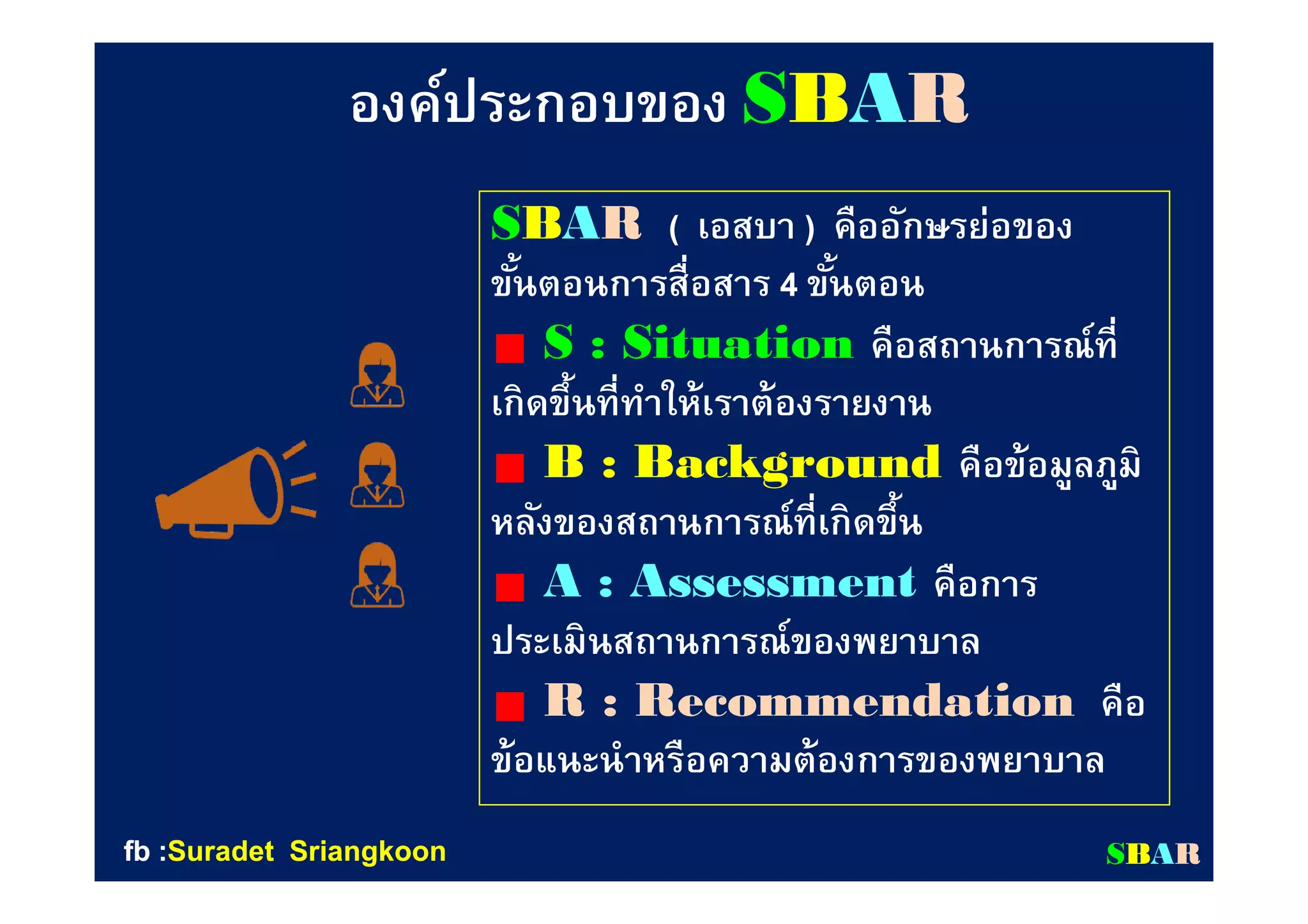 SฺBAR เอสบา การสื่อสารอย่างปลอดภัย | PDF