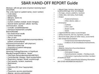 تکنیک SBAR | PDF