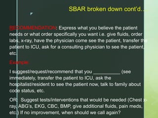SBAR COMMUNICATION MODEL | PPT | First Aid | Injuries
