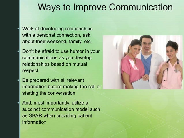 SBAR COMMUNICATION MODEL | PPT