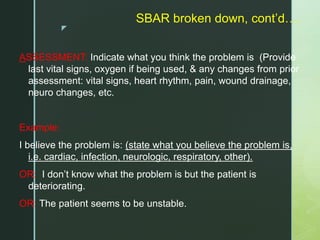 SBAR COMMUNICATION MODEL | PPT | First Aid | Injuries