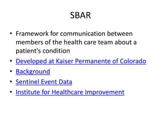 SBAR with mind mapping automation | PPT