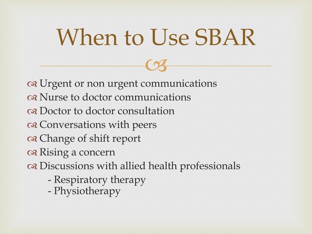 SBAR communication model in healthcare organization | PPTX