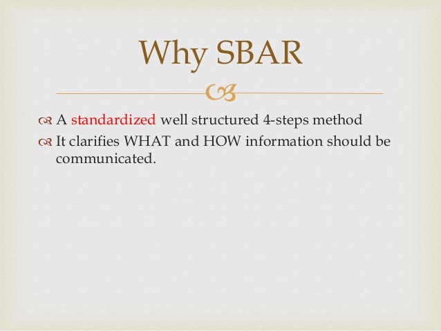 SBAR communication model in healthcare organization