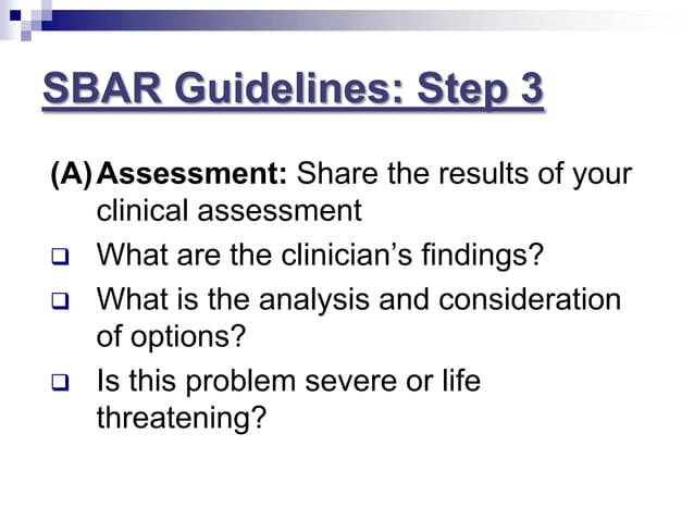 SBAR presentation | PPTX
