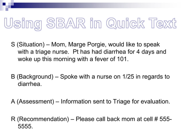 SBAR presentation | PPTX