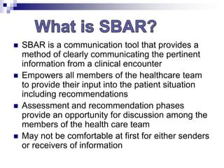SBAR presentation | PPTX
