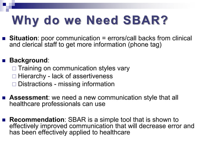 SBAR presentation | PPTX