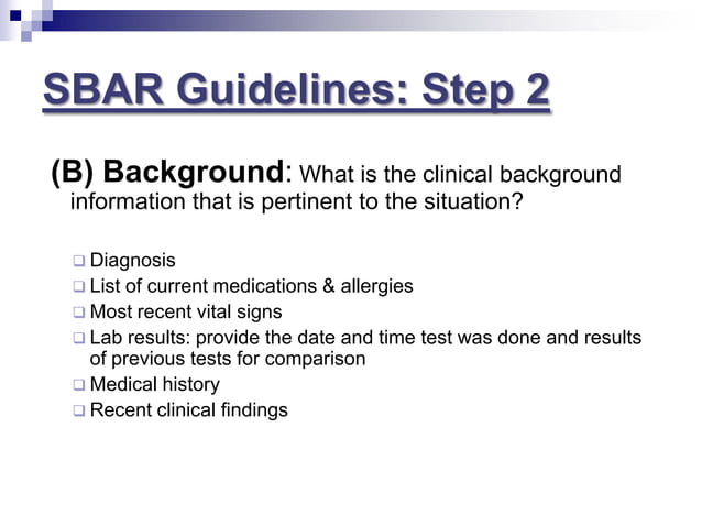 SBAR presentation | PPTX
