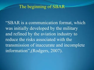 Sbar pp | PPTX