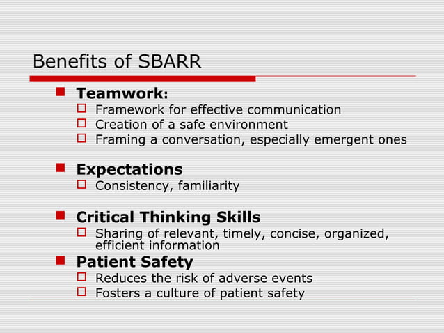 Sbarr communication tool | PPT