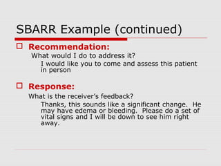 Sbarr communication tool | PPT