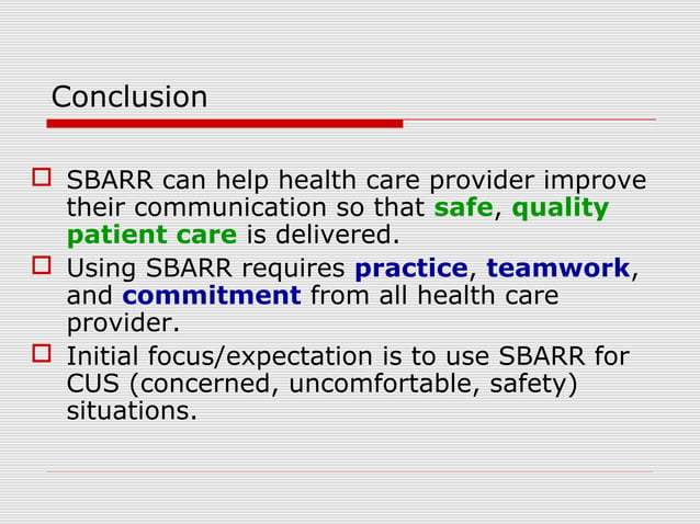 Sbarr communication tool | PPT