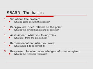 Sbarr communication tool | PPT