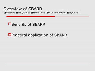 Sbarr communication tool | PPT