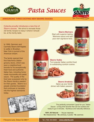NEW Sbarro Retail Sauces | PDF