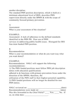 SBAR TEMPLATE – to submit issues of concern to NNLC The SBAR.docx