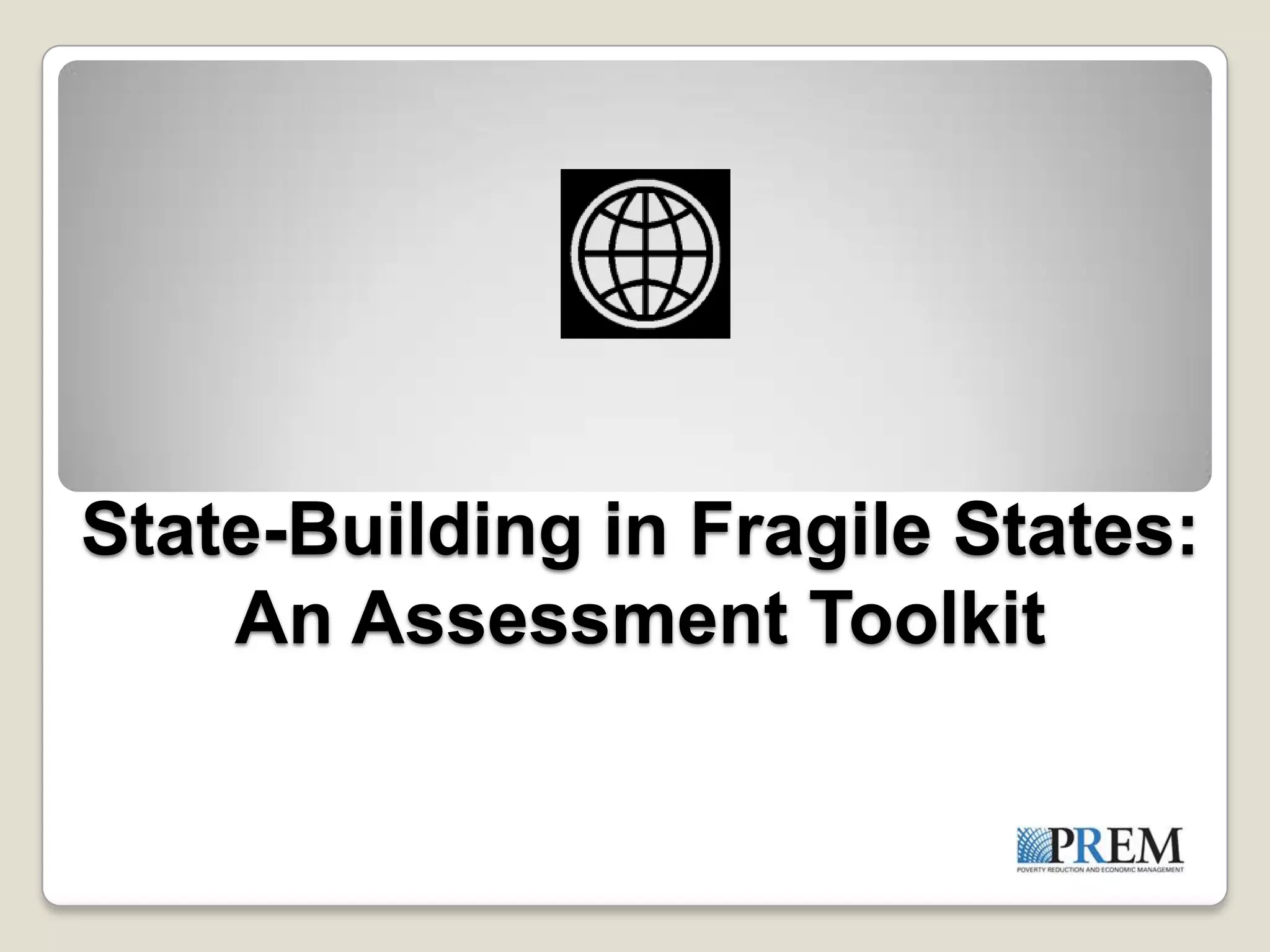 State-Building Assessment Tool (SBAT) | PPTX