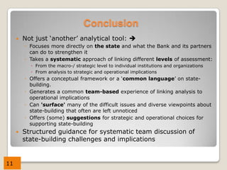 State-Building Assessment Tool (SBAT) | PPTX