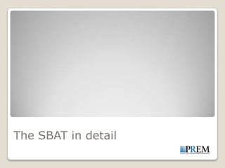 State-Building Assessment Tool (SBAT) | PPTX