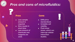 Potentials of Microfluids in Life Sciences: A Lab on a Chip | PPTX