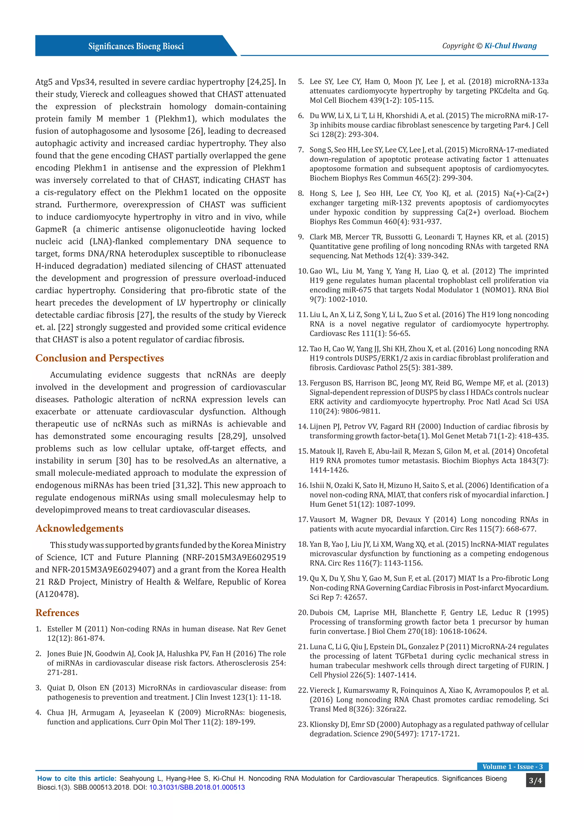 Crimson Publishers-Noncoding RNA Modulation for Cardiovascular Therapeutics | PDF