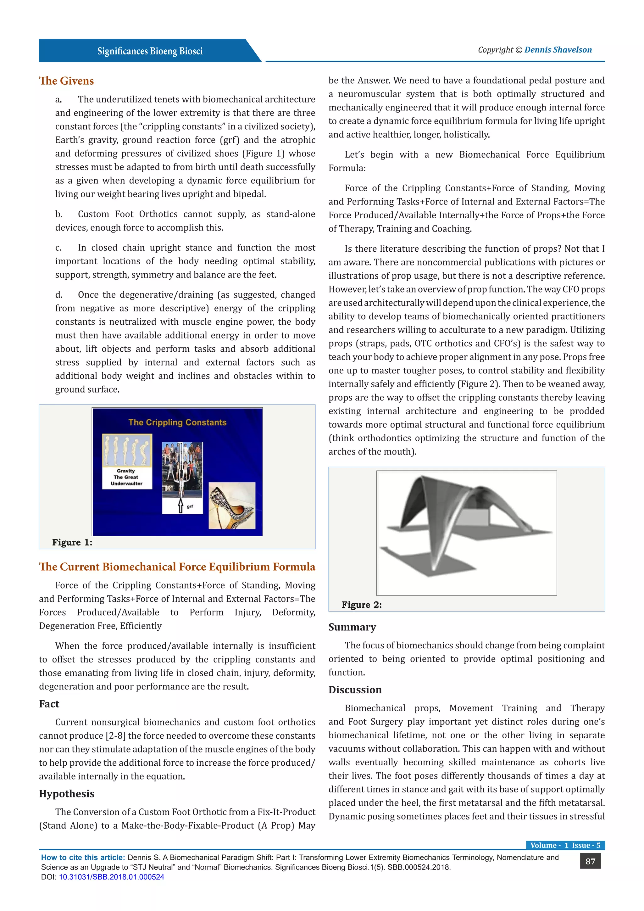 A Biomechanical Paradigm Shift: Part I: Transforming Lower Extremity ...