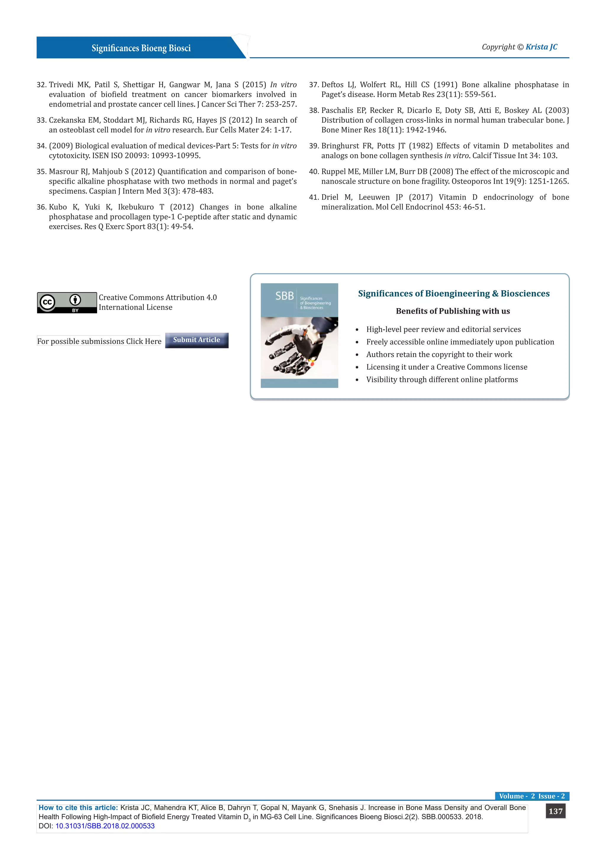 Increase in Bone Mass Density and Overall Bone Health Following High-Impact of Bio-field Energy ...