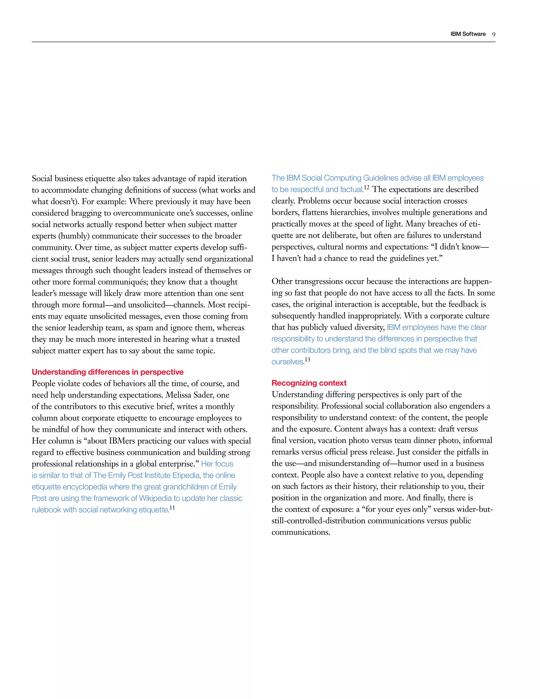 IBM Social Business Behavior | PDF