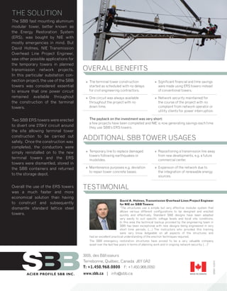 SBB Study Case Northern Ireland Electricity Limited (NIE) - The ...