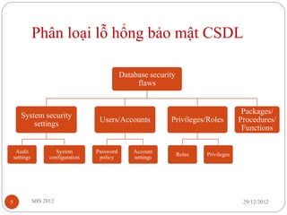 SBC 2012 - Database Security (Nguyễn Thanh Tùng) | PDF