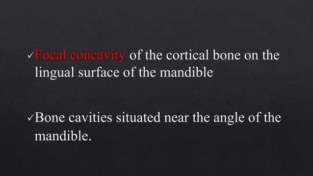 STAFNE'S IDIOPATHIC BONE CAVITY oral pathology | PPTX | Dental Health ...