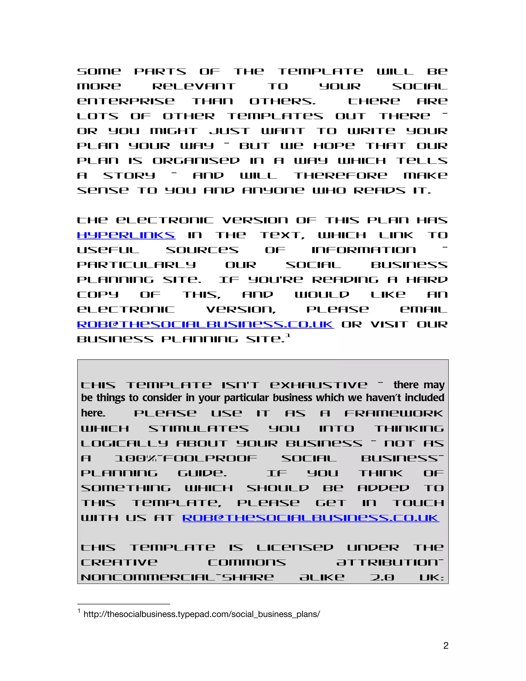 Sbc business plan_template | PDF