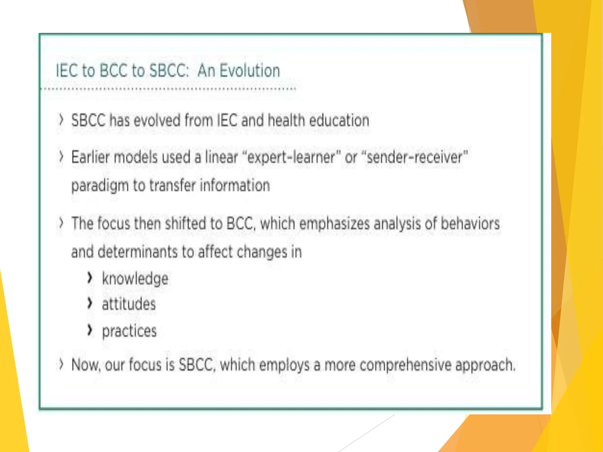 SBCC(Social Behavioral Change Communication)-Mrs Anuradha.S | PPTX