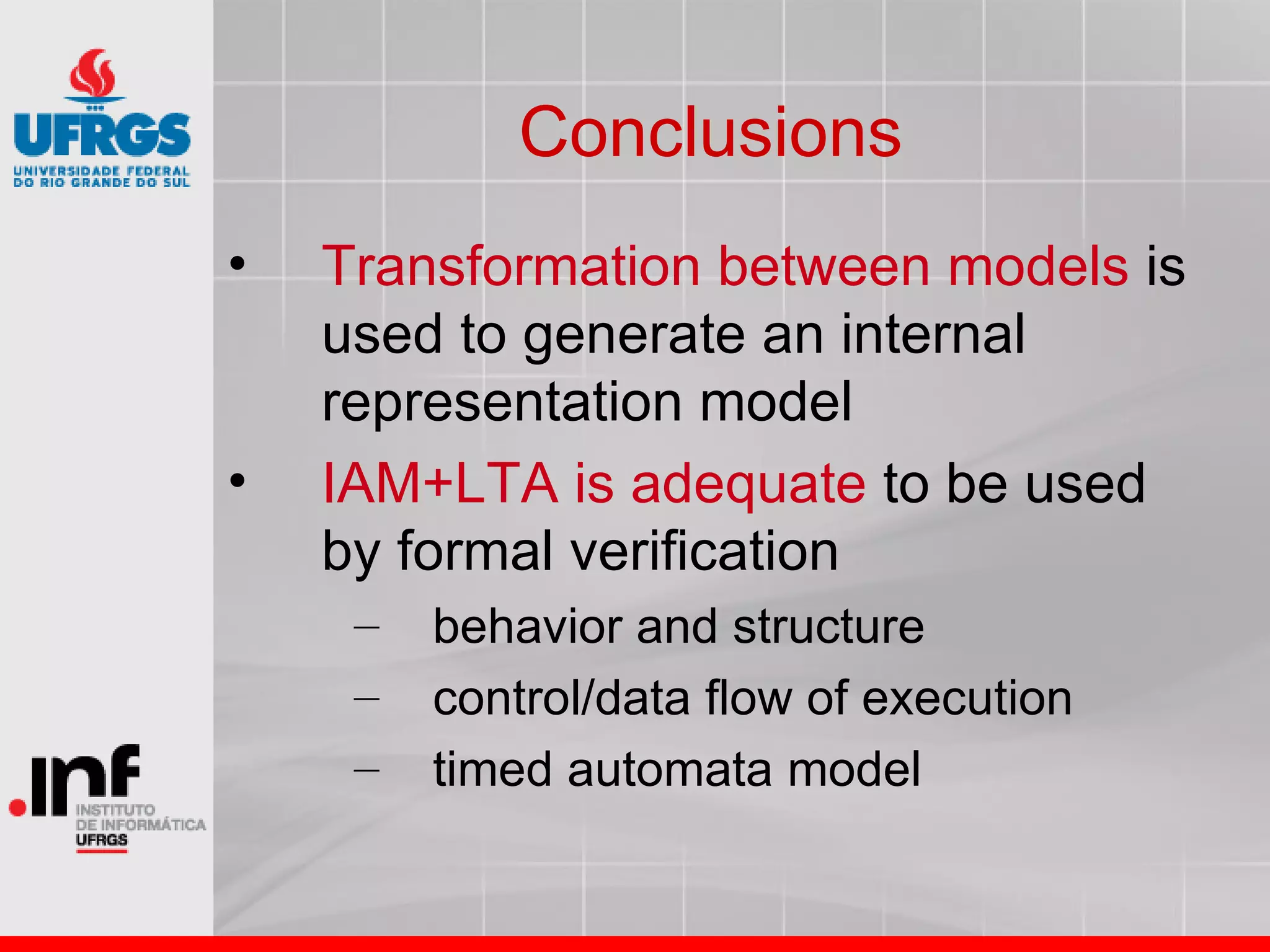 Using Mde For The Formal Verification Of Embedded Systems Modeled By Uml Sequence Diagrams Ppt
